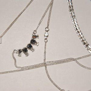 Icing | Jewelry | New Simulated Crystal Layered Choker Necklace Nwt ...